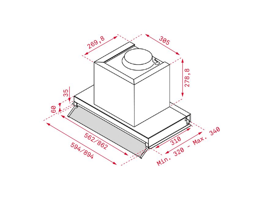 CAMPANA INTEGRABLE TEKA INTEGRA 66750 POS SS ANCHO 60 CM - PCBox