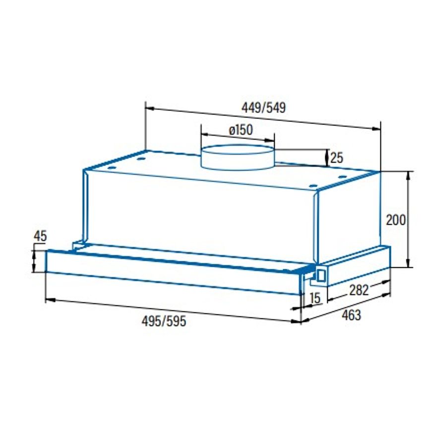 CAMPANA TELESCOPICA CATA TFB-5160 X ANCHO 60 CM INOX - PCBox