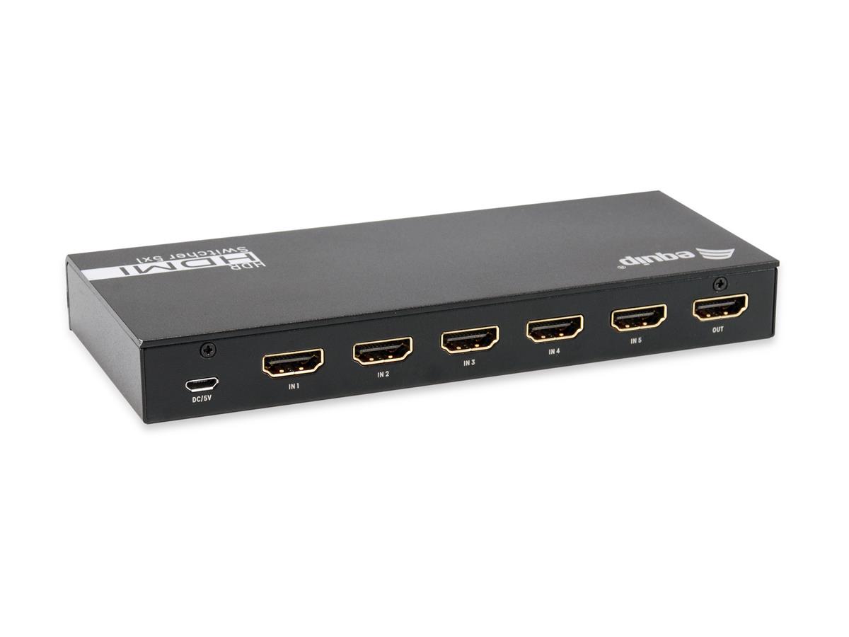 SWITCH HDMI 2.0 4K 5x1 ALIMENTACION POR USB EQUIP - PCBox