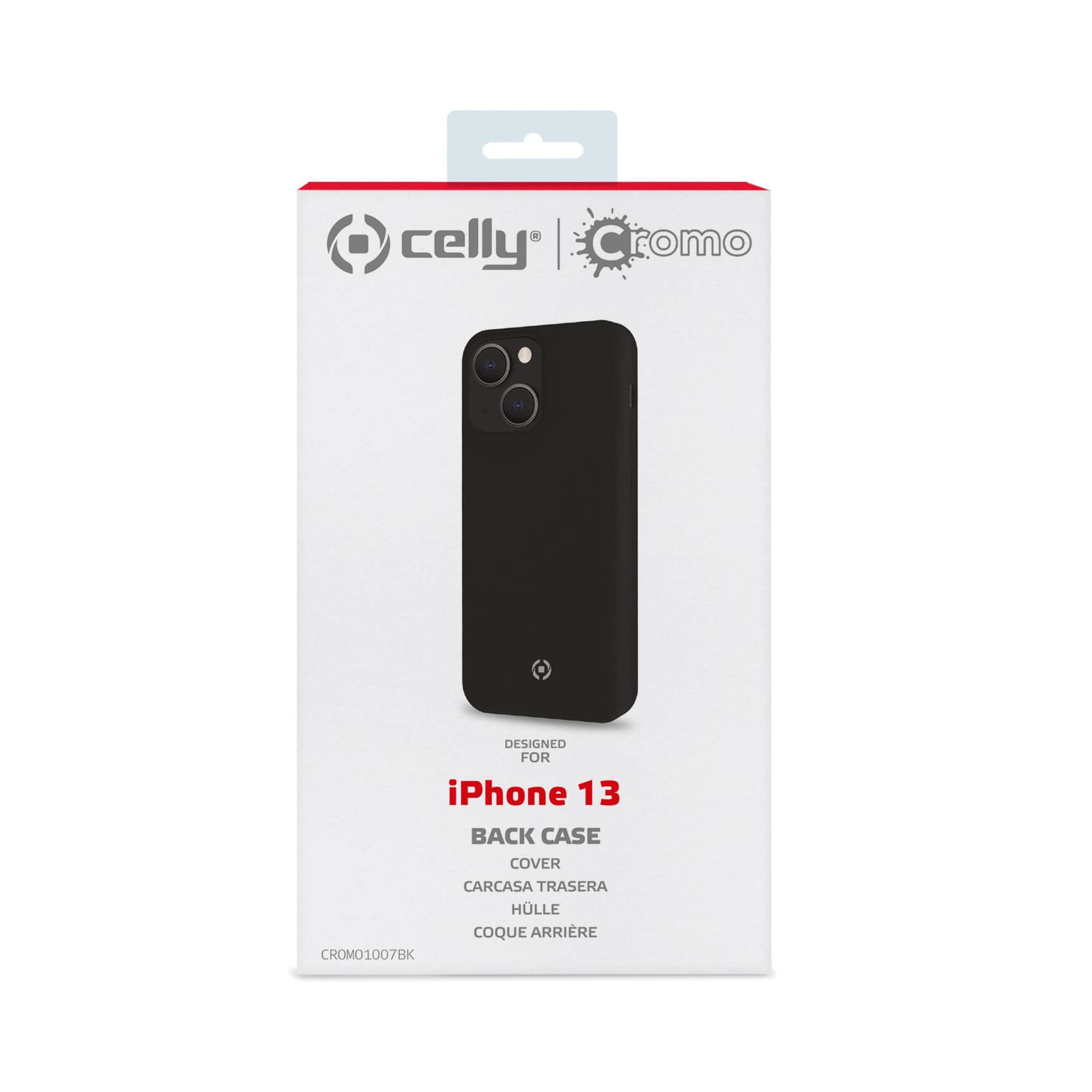 CELLY COVER IPHONE 13 CROMO NEGRA - PCBox