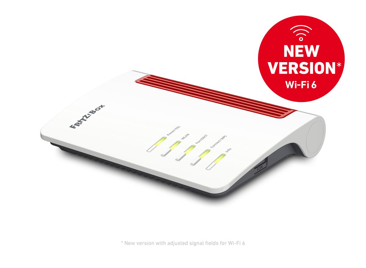 AVM FRIITZ! Box 7530 AX Internacional, Router Wi-Fi 6, até 1800 Mbps ...