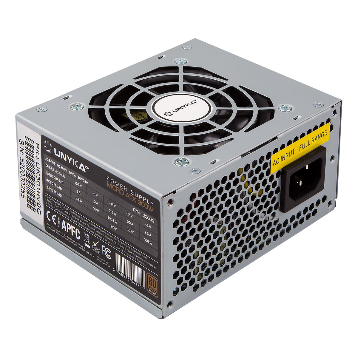 Fuente Alimentación 300W UNYKA SFX 300W 80 PLUS Bronze Non-Modular ...