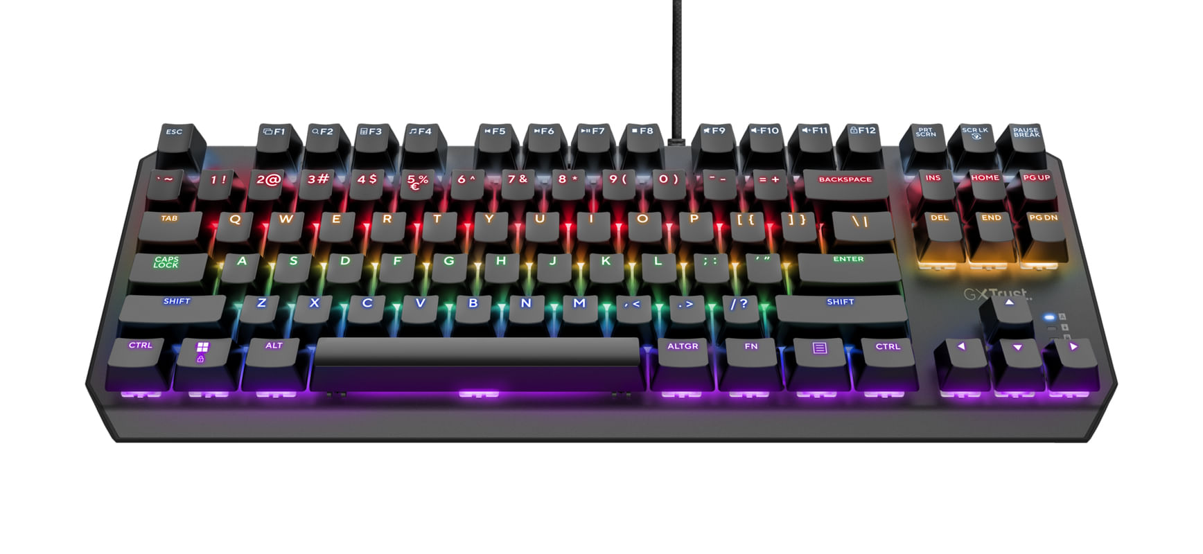 TECLADO MECANICO TRUST GAMING GXT 834 CALLAZ 24407 TKL JUEGO 20 MODOS ...