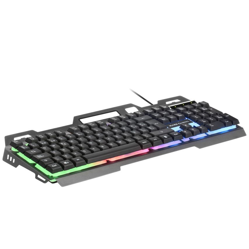 MARS GAMING MK120 RGB RAINBOW KEYBOARD, PHONE HOLDER, PORTU - PCBox