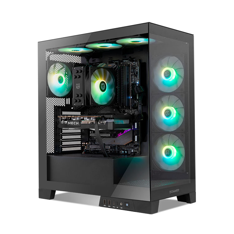 CAJA NOX HUMMER GLOCK SEMITORRE ATX FRAMELESS NEGRO - PCBox