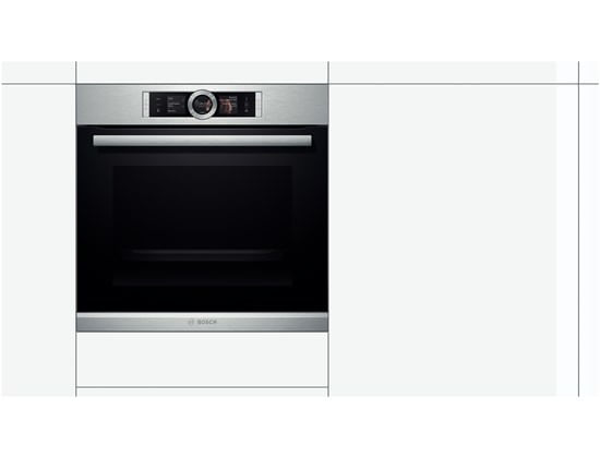 HORNO BOSCH HSG636BS1 CON VAPOR MULTIFUNCION CRISTAL NEGRO CON ACERO ...