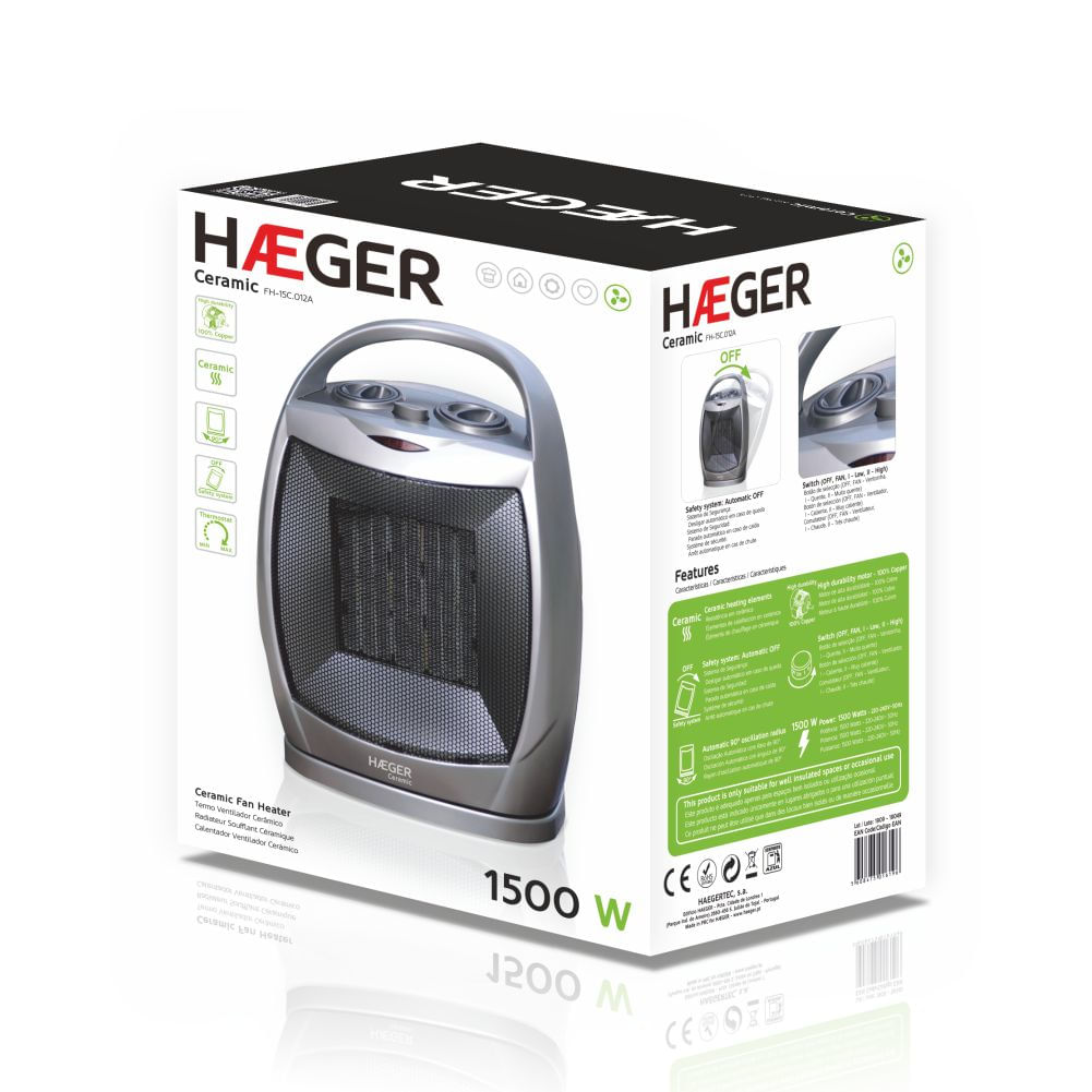 HAEG CERAMIC TERMO-VENTILADOR 1500W - PCBox