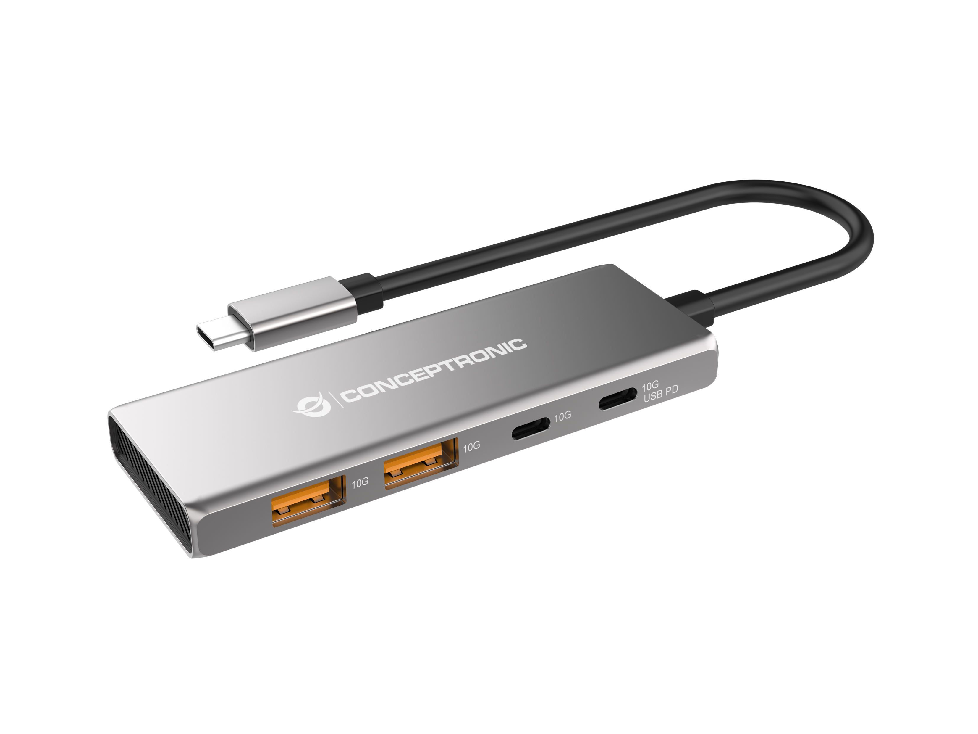 Conceptronic HUBBIES15G 4-Port USB 3.2 Gen 2 Hub, 10Gbps, USB-C x 2 ...