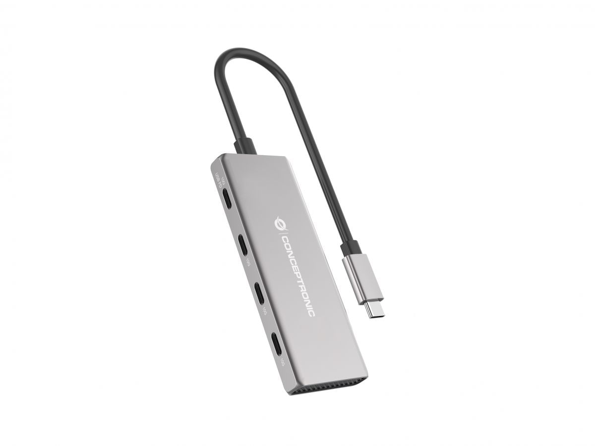 Conceptronic HUBBIES16G 4-Port USB 3.2 Gen 2 Hub, 10Gbps, USB-C x 4 ...
