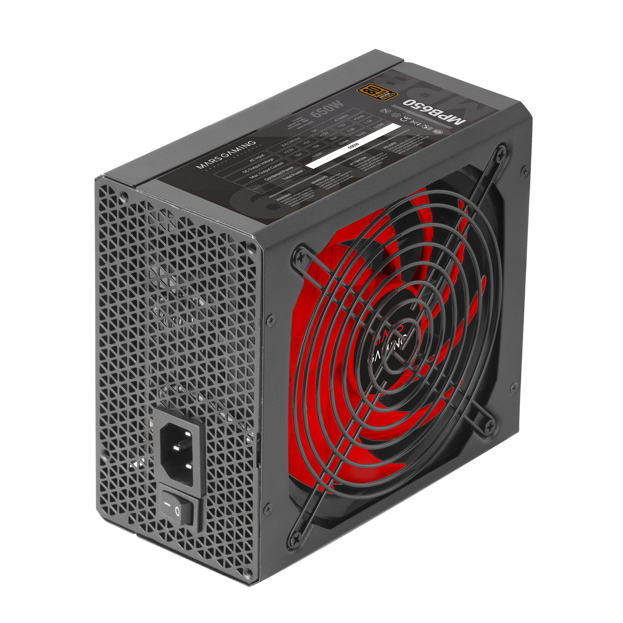 FUENTE ALIMENTACION 650W MARS GAMING MPB650 80+ BRONZE - PCBox