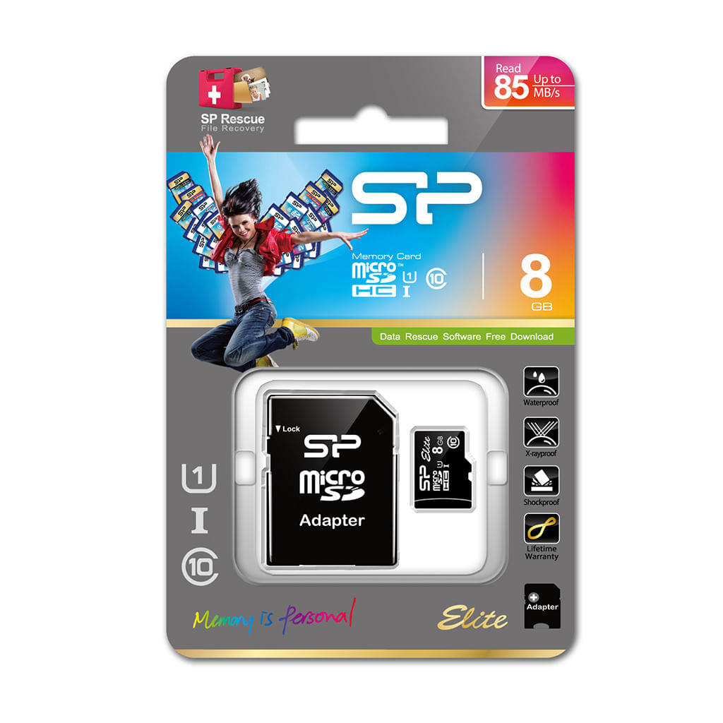 MICROSD UHS-1 U1 - 8GB - ELITE/CLASS10 - PCBox