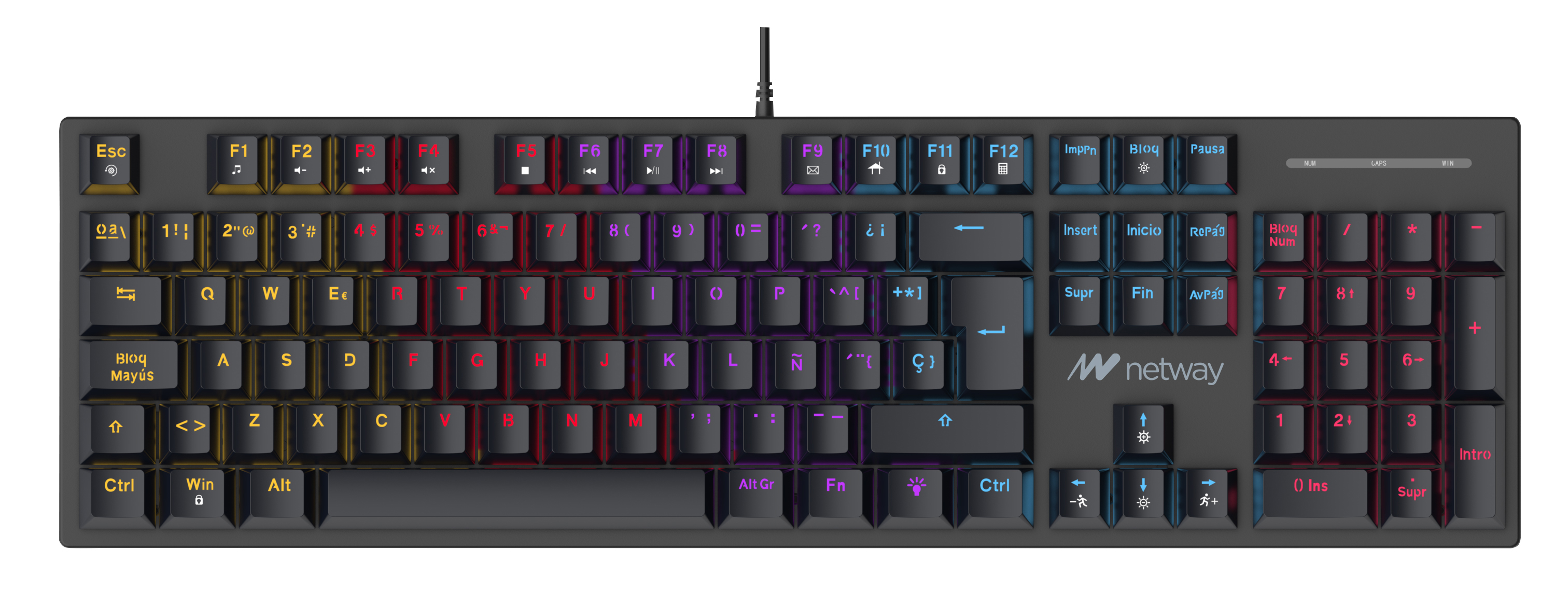 TECLADO MECÁNICO NETWAY GAMING XK840 NEGRO - PCBox