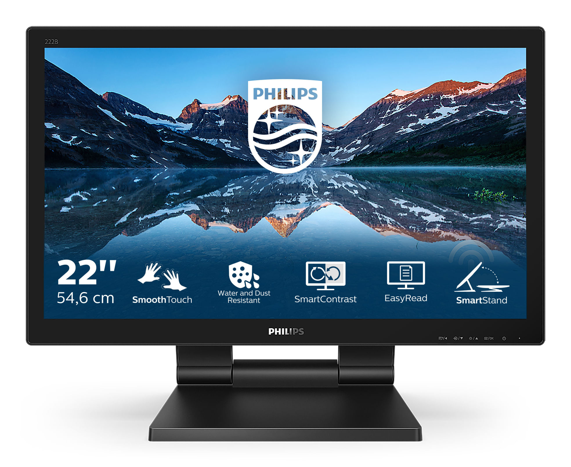MONITOR 22" TACTIL HDMI DVI VGA PHILIPS 222B9T/00 FHD IP65 MULTI-TACTIL ...