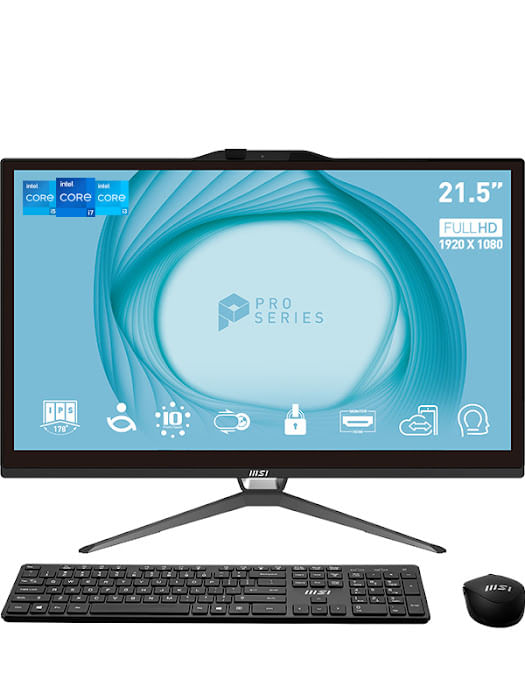 ALL IN ONE MSI PROP AP222T-217EU INTEL G7400 A 3.7GHZ/ 4GB/ 128GB SSD ...