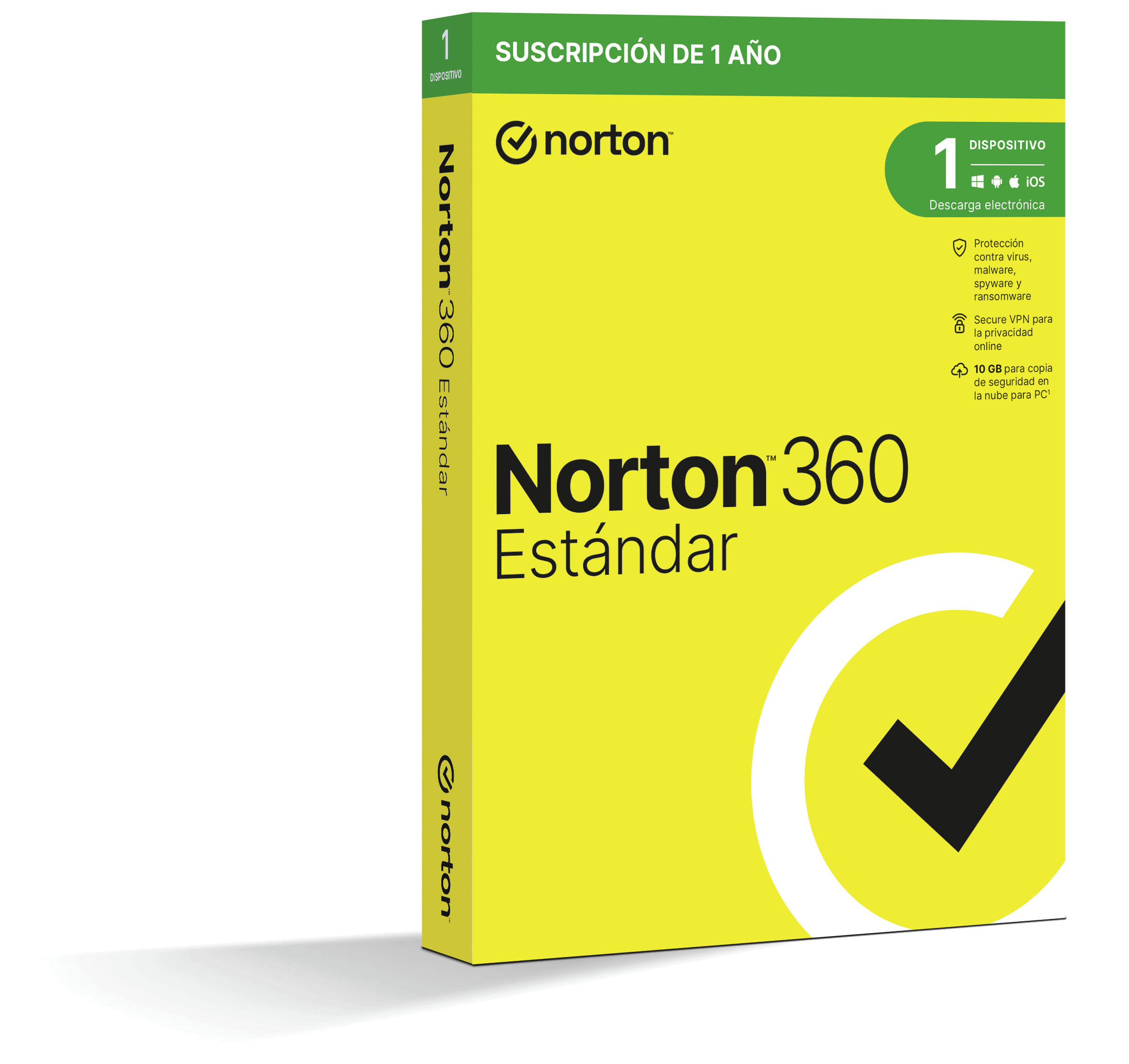 NORTON 360 STANDARD 10GB ES 1 USER 1 DEVICE 12MO BOX - PCBox