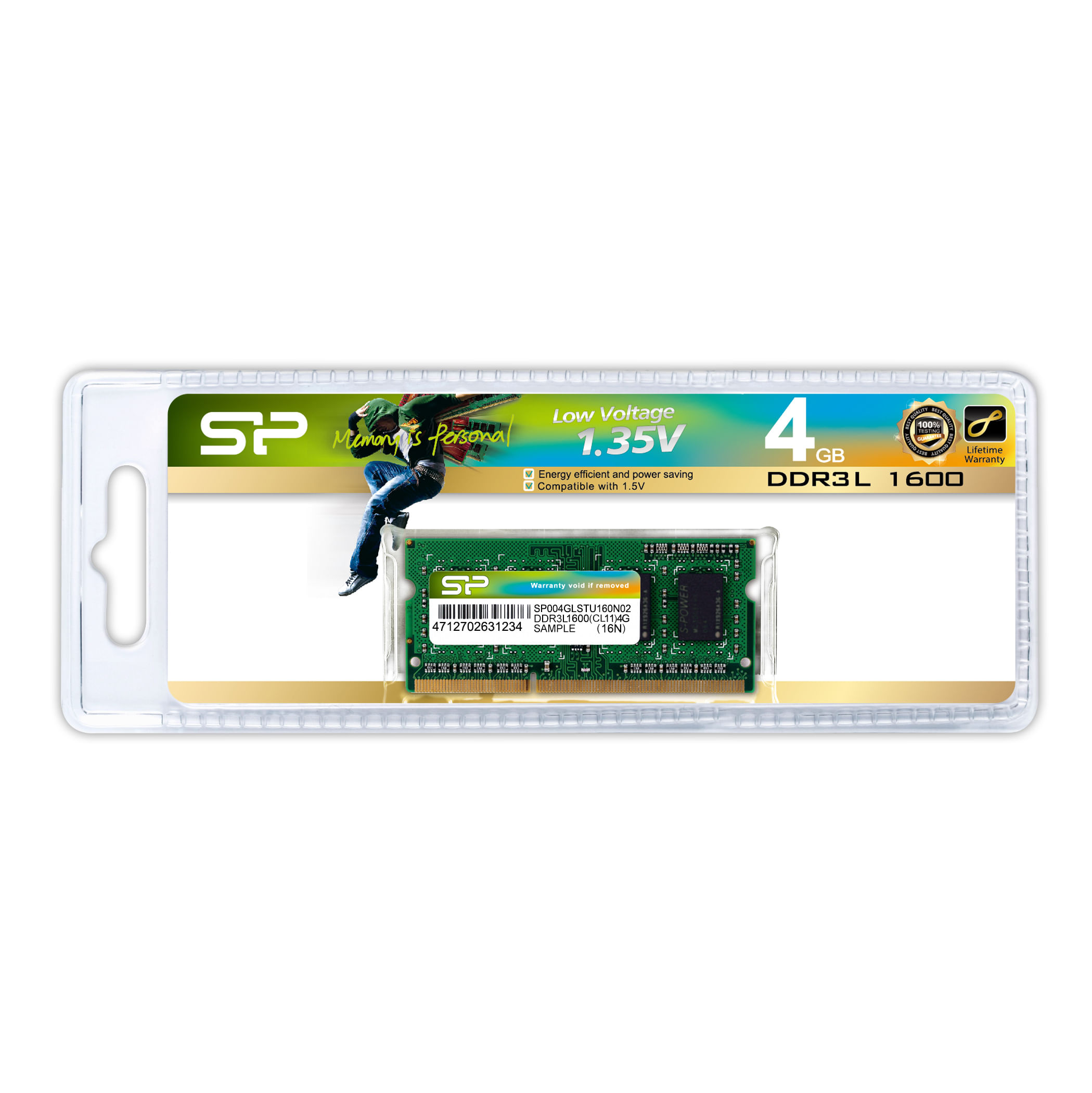 MEMORIA RAM SILICON POWER 4GB DDR3L 1600Mhz (1x4) CL11