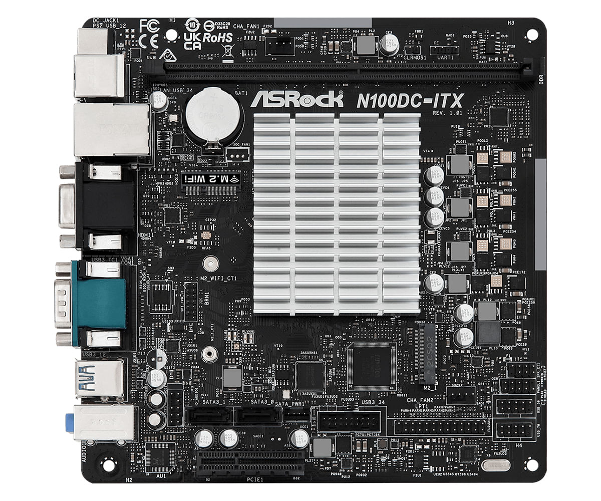 ASROCK Intel N100DC-ITX NA (integrated CPU) - PCBox