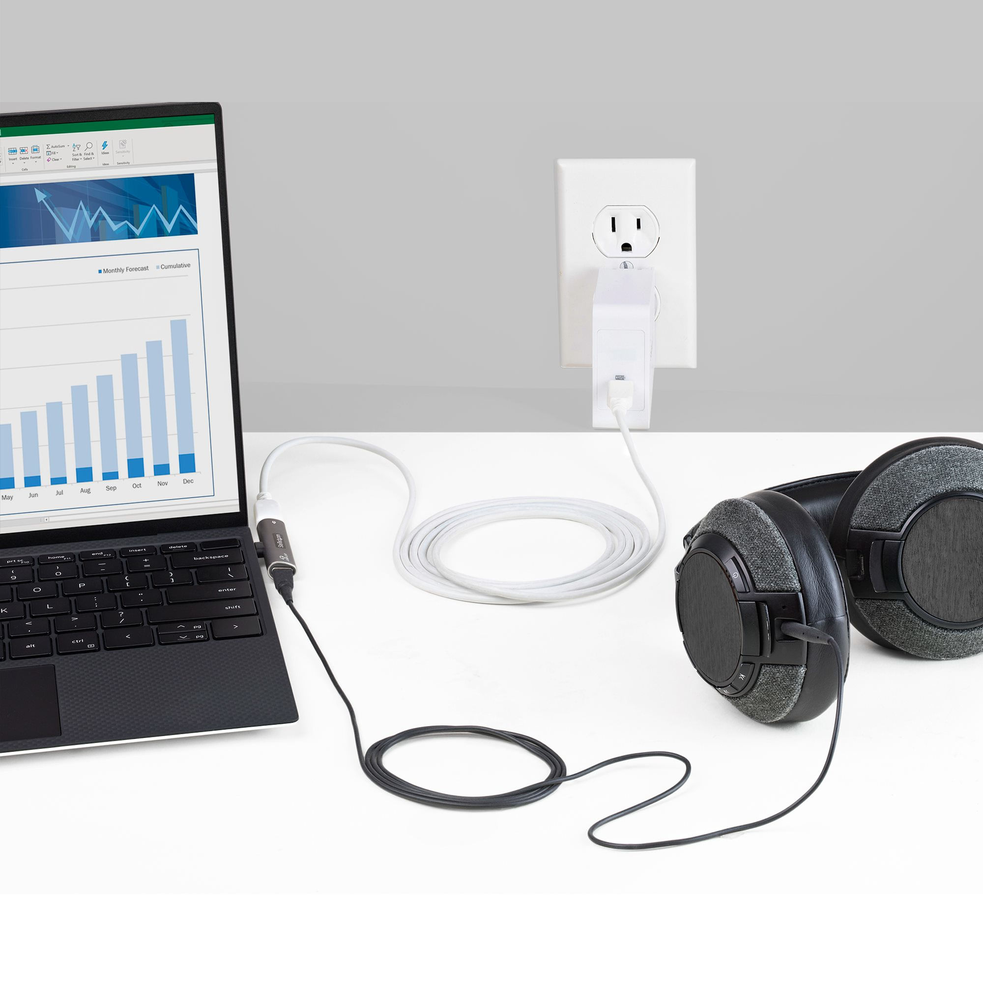 Adaptador USB C a USB Tipo C de Audio y Carga PD 60W - PCBox