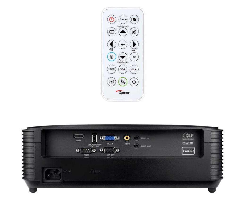 PROYECTOR OPTOMA X371 XGA 3800L NEGRO HDMI VGA USB FULL 3D - PCBox