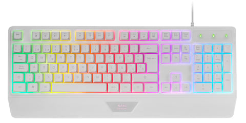 TECLADO MARS GAMING MK124ES H-MECH FRGB RAINBOW COLOR BLANCO - PCBox