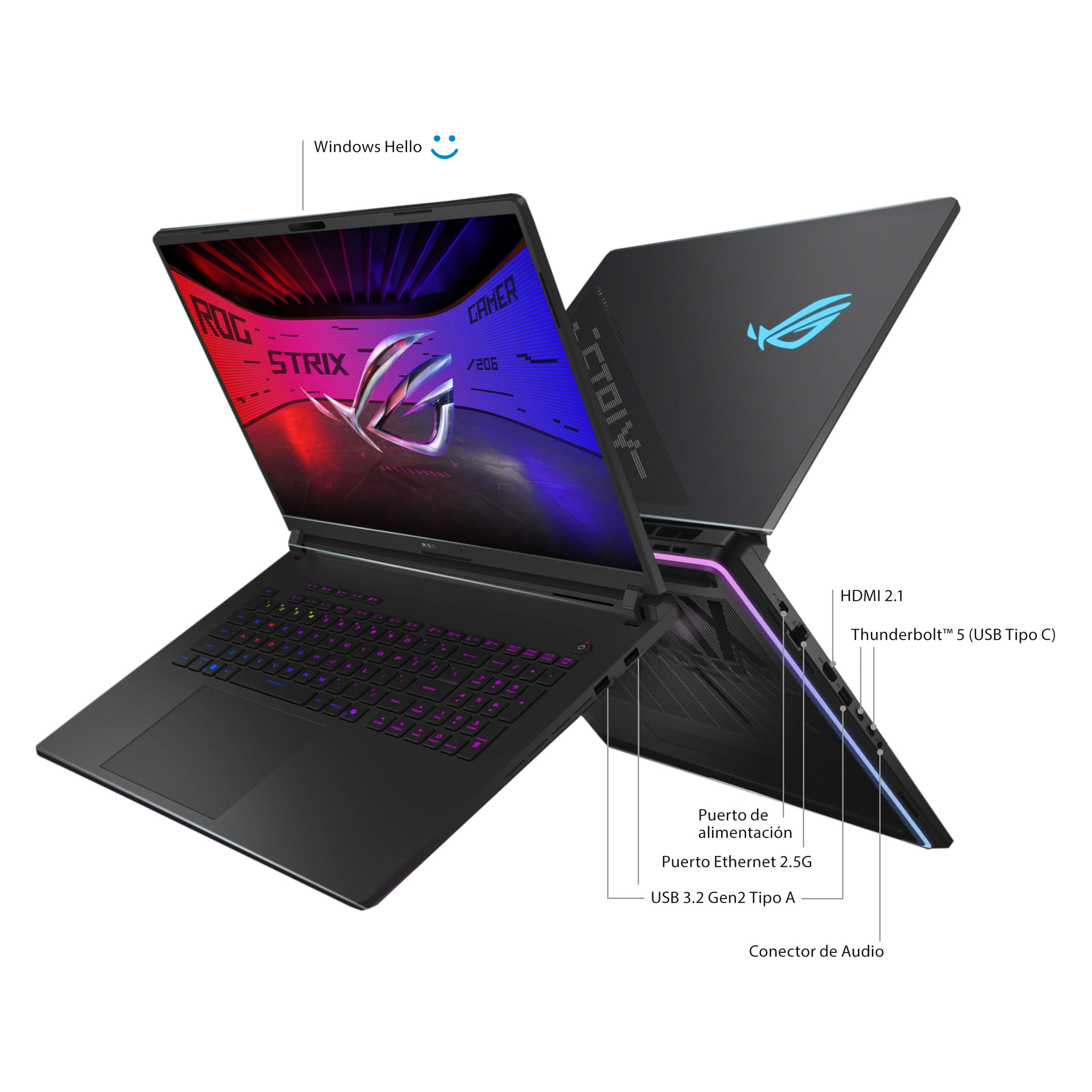 PORTATIL GAMING ASUS ROG STRIX G635LX-S5031 CORE U9 275HX, 32GB DDR5 ...