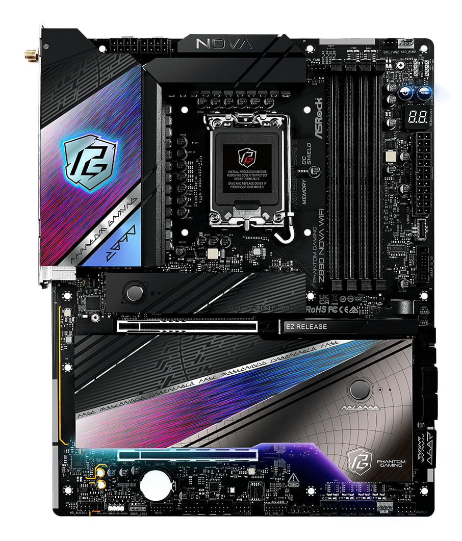 ASROCK Intel Phantom Gaming Z890 Nova WiFi LGA 1851 (Socket V1) - PCBox