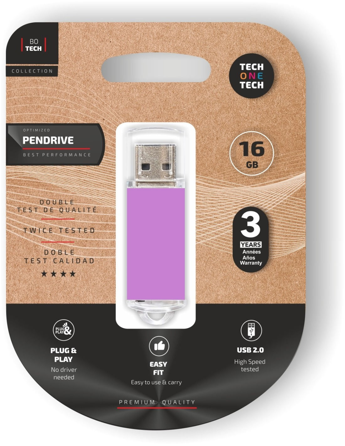 TECH ONE TECH Basic Pendrive 16Gb USB 2.0 Purple - PCBox