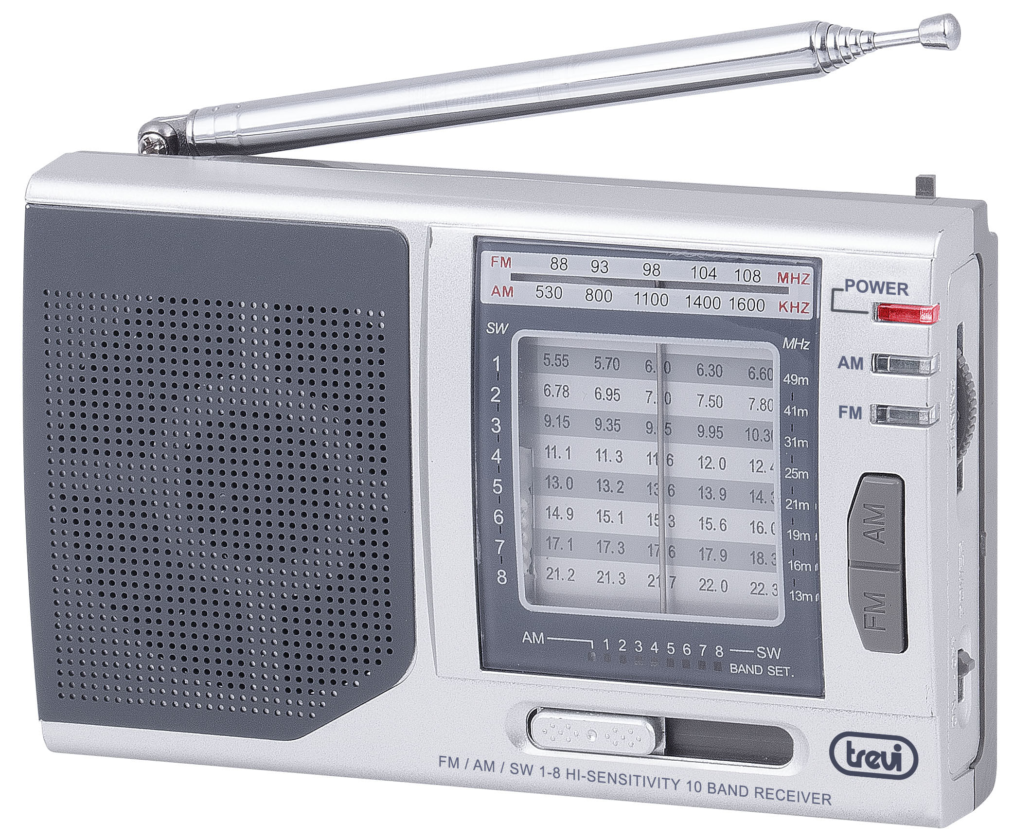 RADIO TREVI MB 728 PORTABLE MULTIBAND RADIO ESTILO RETRO SILVER - PCBox