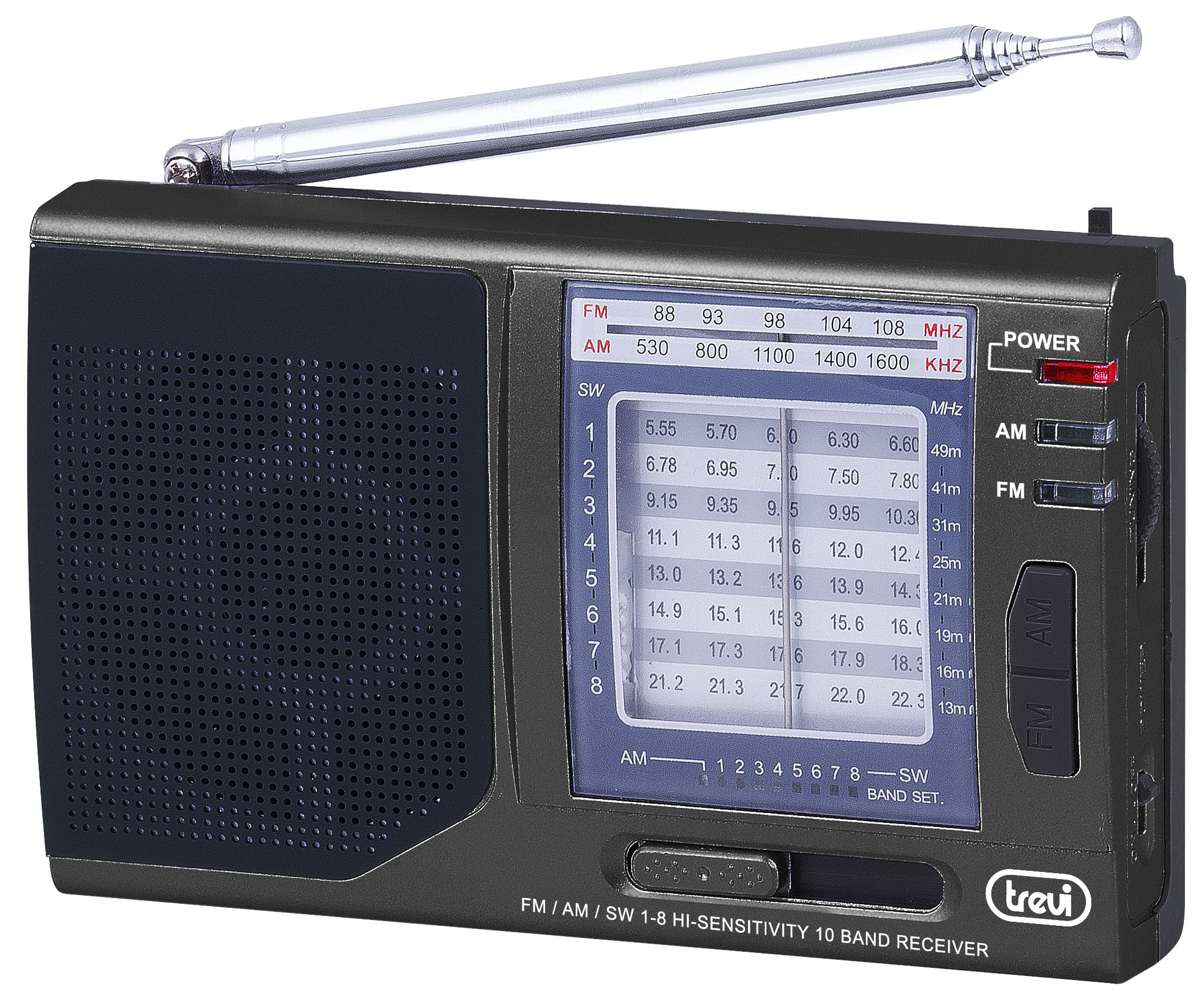 RADIO TREVI MB 728 PORTABLE MULTIBAND RADIO ESTILO RETRO BLACK - PCBox