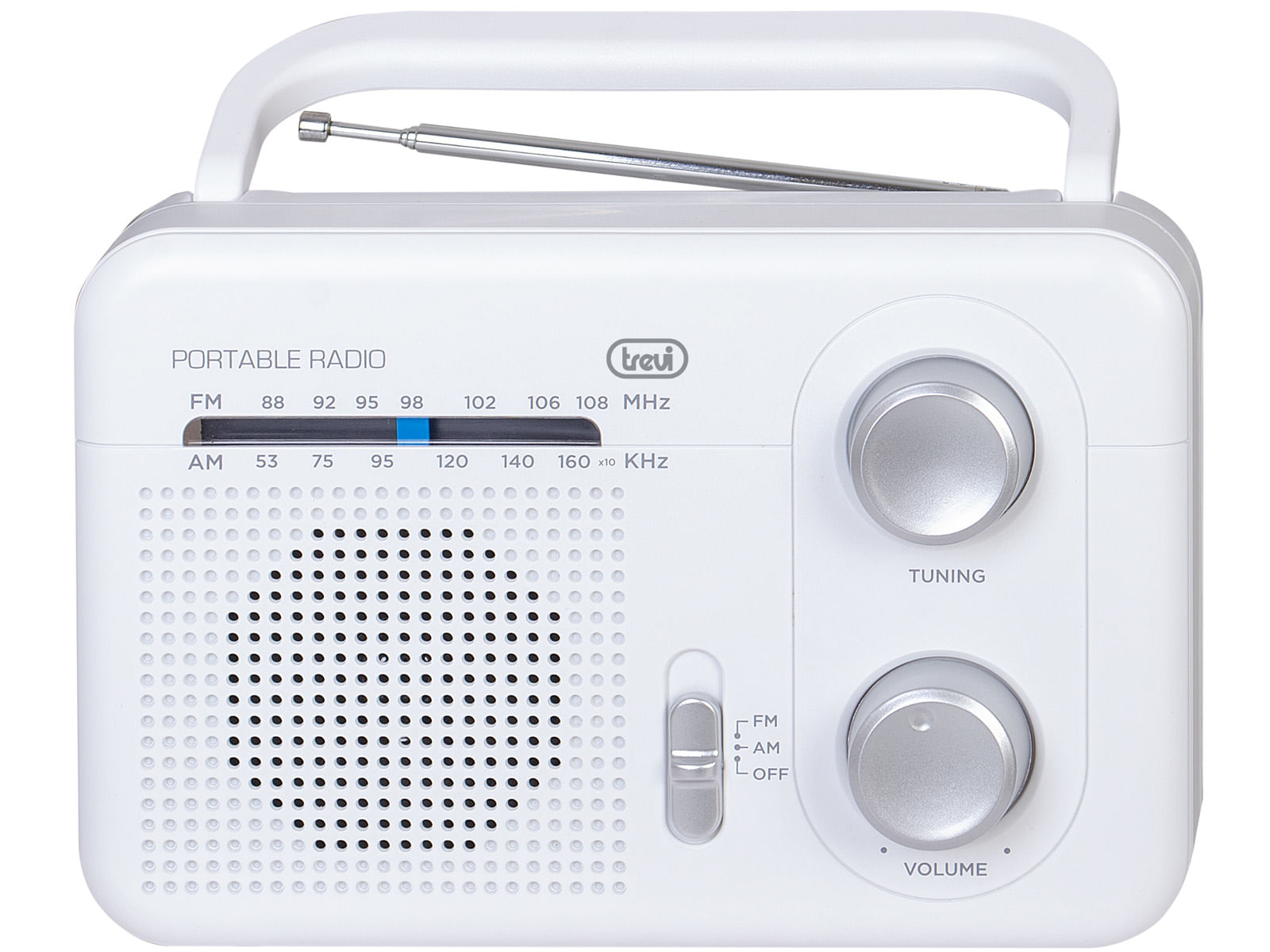RADIO TREVI RA 7F64 PORTABLE AM/FM RADIO WHITE - PCBox