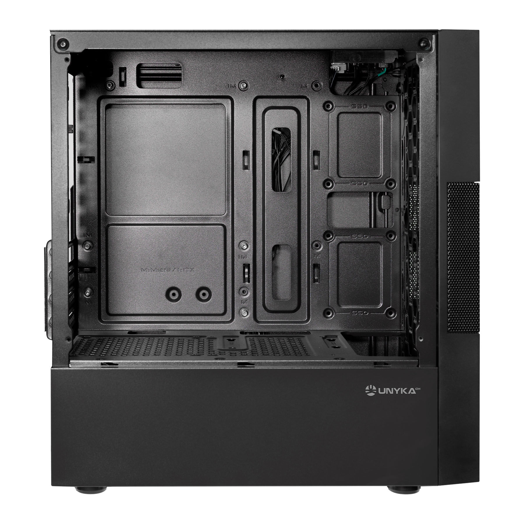 UNYKA Caja Micro ATX AERO C25 Negro Incluye Fuente - PCBox