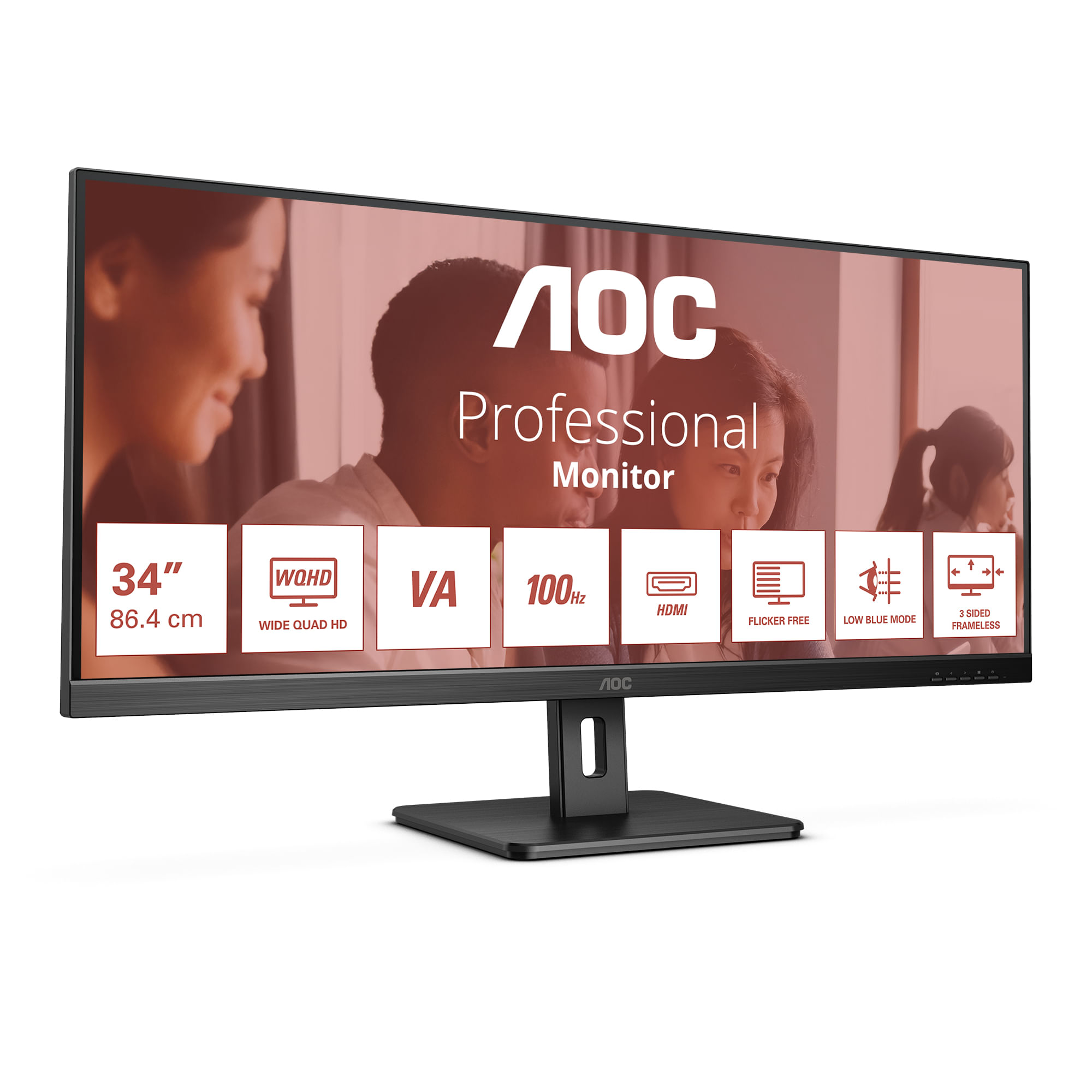 AOC U34E2M 34" VA Wide Quad HD HDMI - PCBox