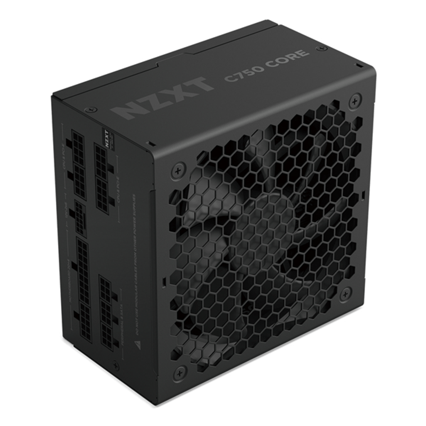 Fonte de alimentação preta totalmente modular NZXT C1000 Gold Core 80 ...