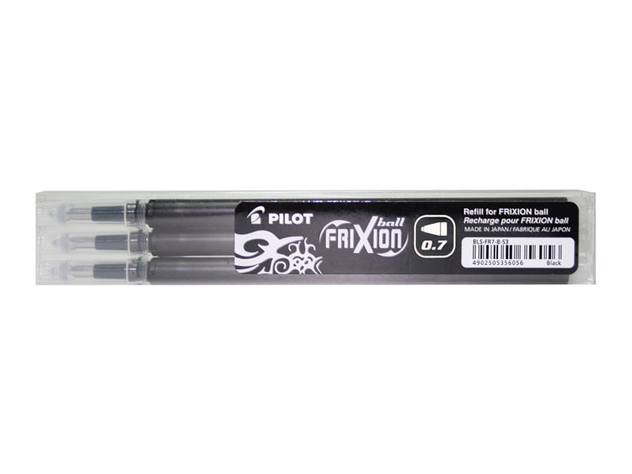 PACK 3 RECAMBIOS FRIXION NEGRO PILOT BLS-FR7-B-S3