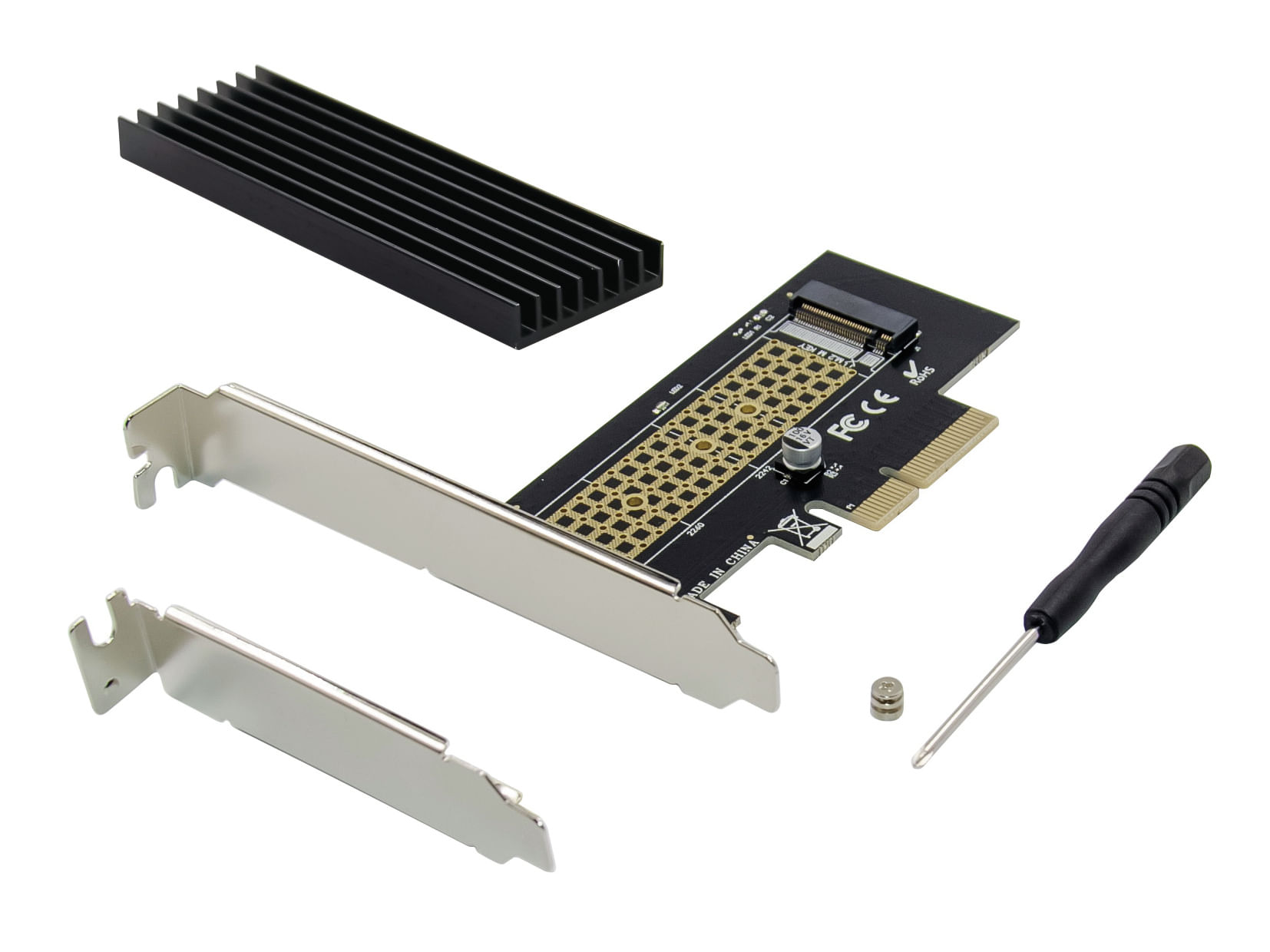 CONTROLADOR CONCEPTRONIC PCI EXPRESS PARA M2 SSD DISK COM ALUMÍNIO HEAT ...