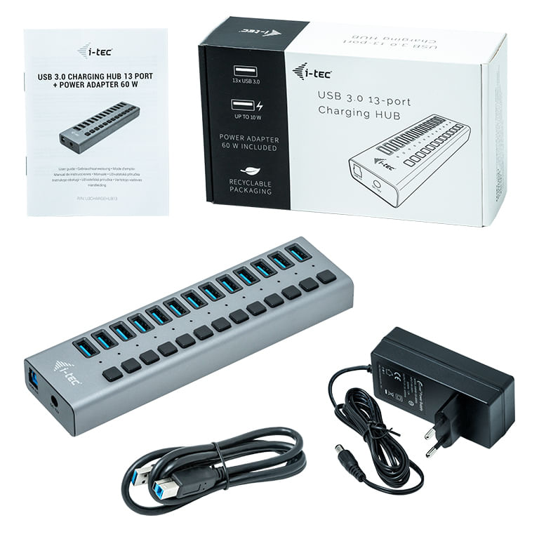 I-TEC USB 3.0 HUB 13 PORT 60 W I-TEC USB 3.0 HUB 13 PORT 60 W - PCBox