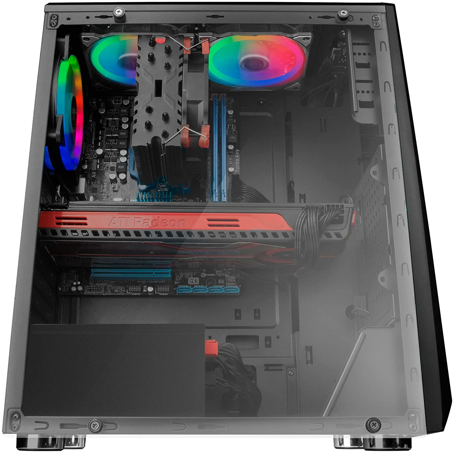 CAJA SEMITORRE MARS GAMING MCX RGB NEGRA - PCBox