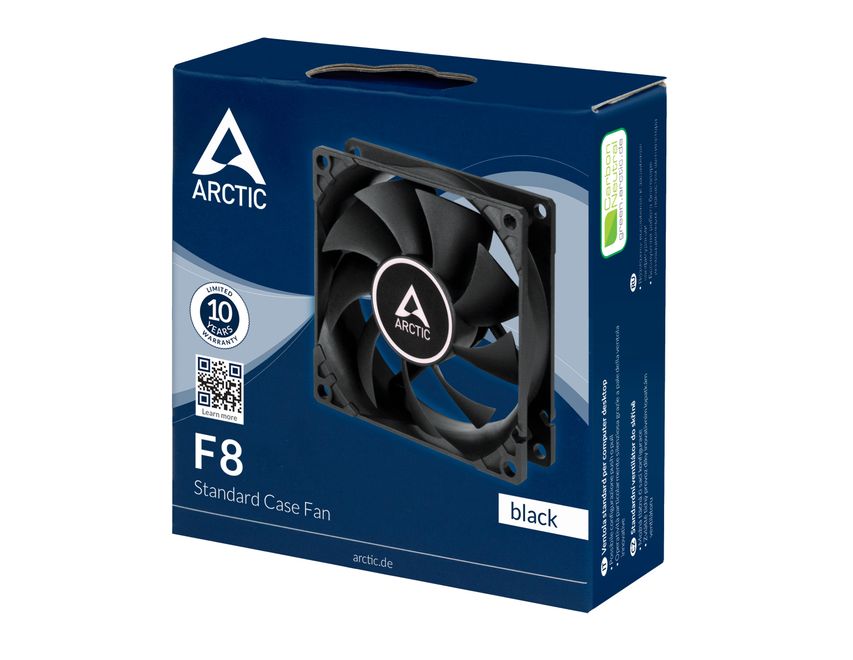 VENTILADOR 8CM ARCTIC F8 2.000RPM NEGRO - PCBox PT