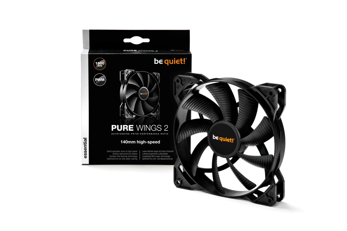 VENTILADOR CAJA BE QUIET PURE WINGS 2 PWM HIGH SPEED 140X140 NEGRO ...