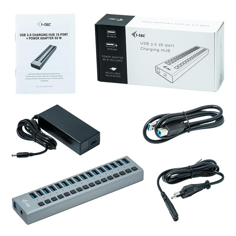 I-TEC USB 3.0 HUB 16 PORT 90 W I-TEC USB 3.0 HUB 16 PORT 90 W - PCBox