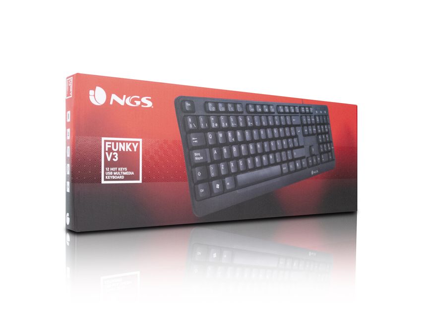 TECLADO NGS FUNKY V3 USB NEGRO - PCBox PT