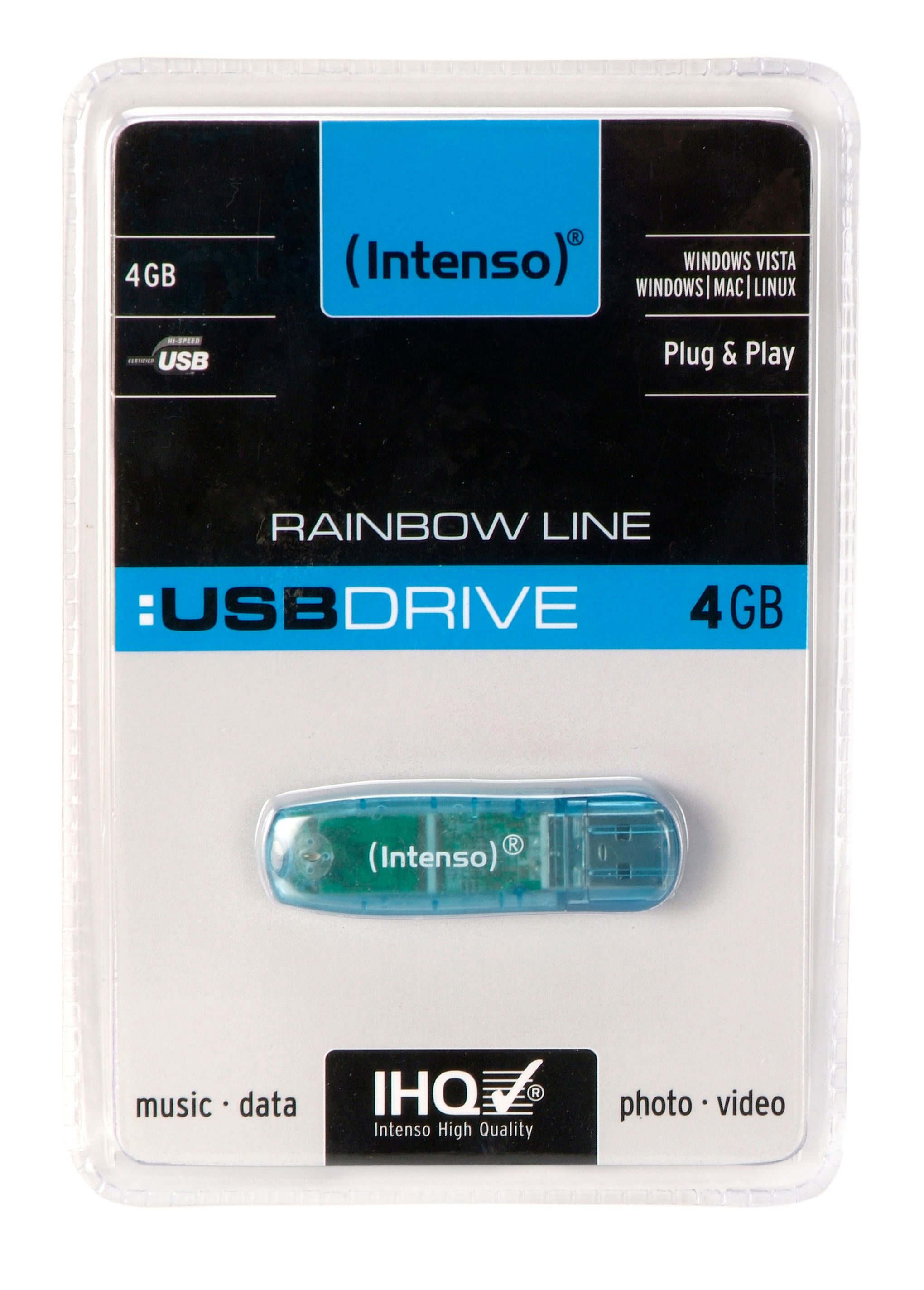 Intenso 3502450 Lápiz USB Rainbow line 4GB Azul - PCBox