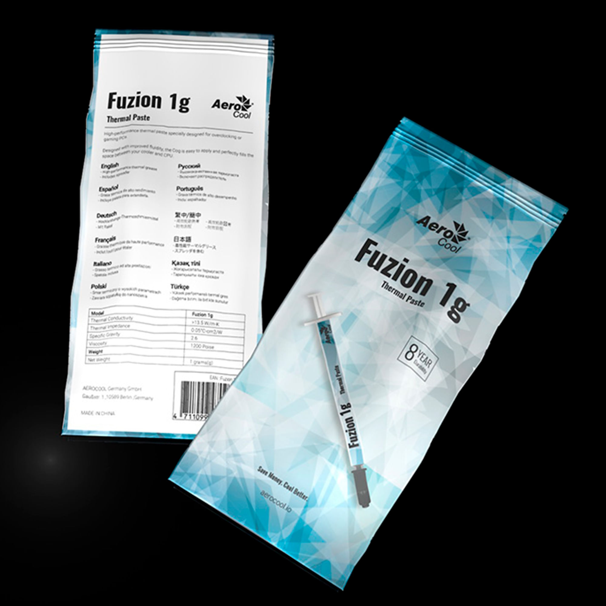 AEROCOOL FUZION1 Pasta Térmica PC Gaming con Nanotecnología Alto ...