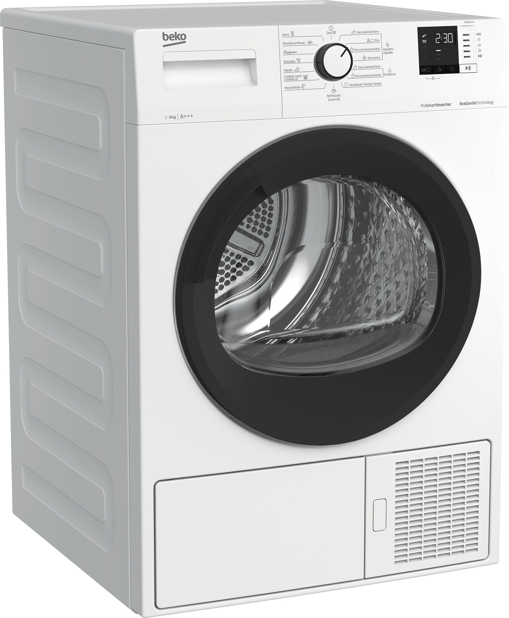 SECADORA CON BOMBA DE CALOR BEKO DS8512CX 8 KG A BLANCO - La Fábrica ...