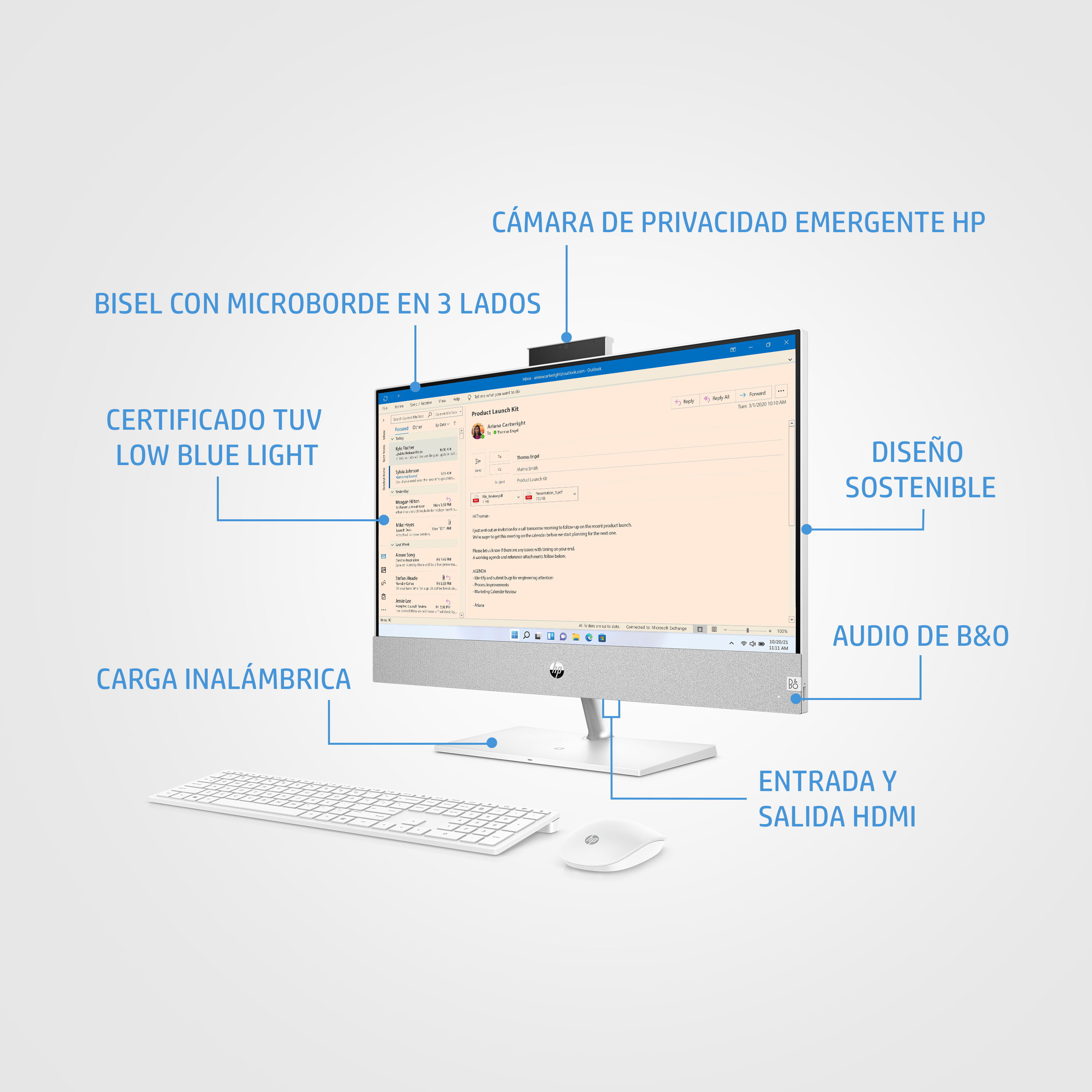 ALL IN ONE HP PAVILION 27-CA0017NS R7-5700U 16GB 1TB 27" W11 - PCBox