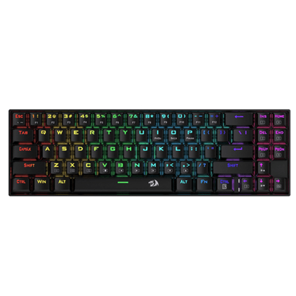 Redragon - DEIMOS Teclado 70% Mecánico Gaming RGB Negro - PCBox