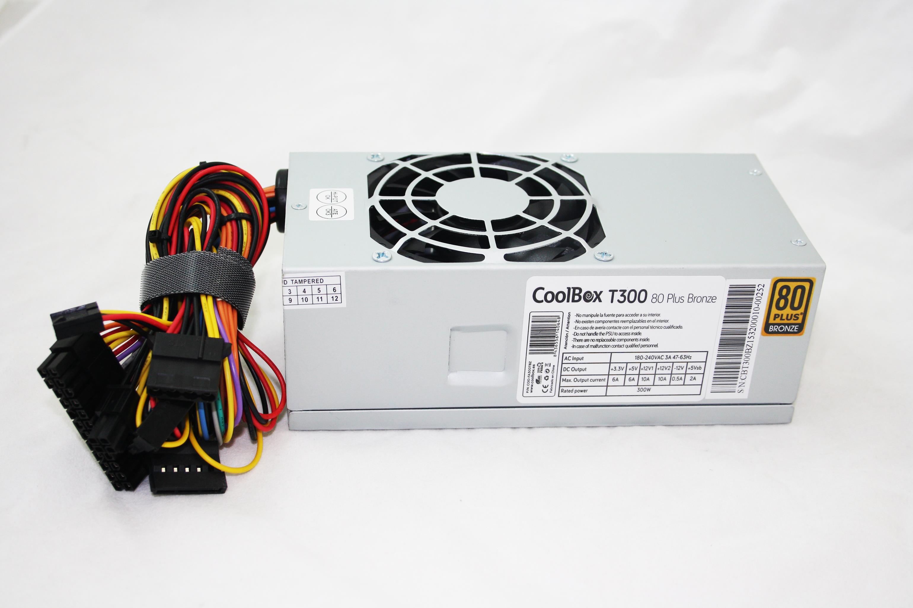 Fuente Alimentación 300W COOLBOX T300 80 PLUS Bronze Non-Modular Grey ...