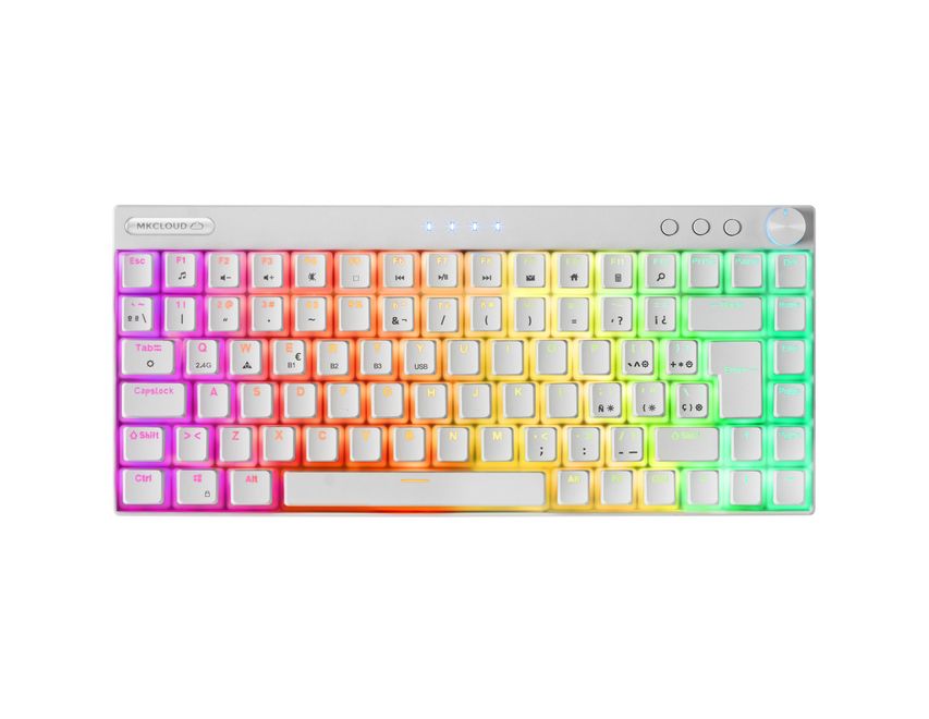 MARS GAMING Teclado ultracompacto MKCLOUD White - PCBox ES