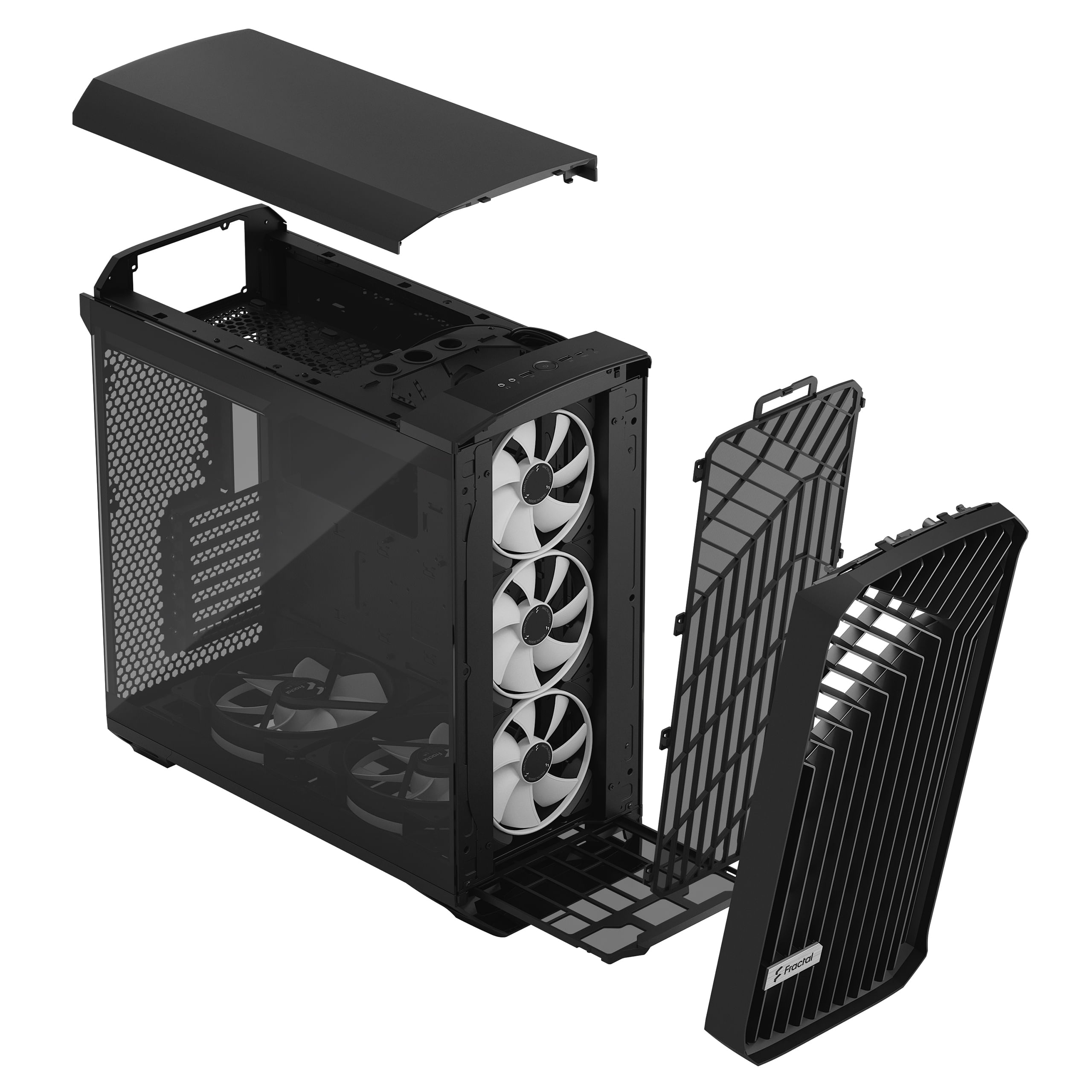 FRACTAL DESIGN CAJA TORRENT NEGRA RGB CRISTAL TEMPLADO LIGHT TINT (FD-C ...