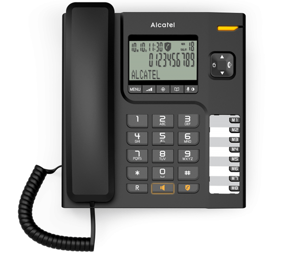TELEFONO FIJO ALCATEL T78 NEGRO - PCBox ES